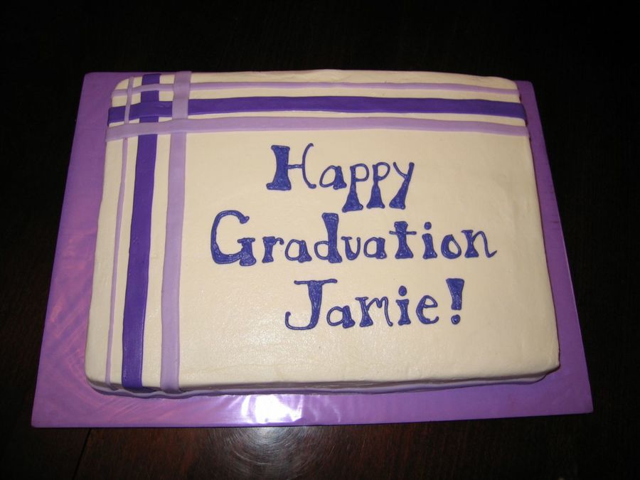 Purple Ribbon Graduation - CakeCentral.com