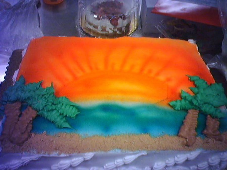 Setting Sun - CakeCentral.com