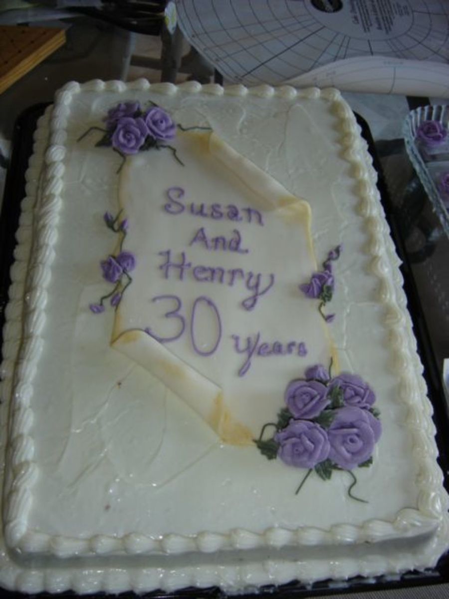 Anniversary Scroll - CakeCentral.com