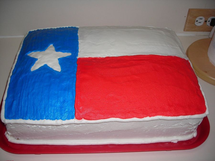 Texas Flag Cake - CakeCentral.com