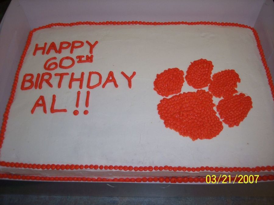 Clemson Birthday Cake - CakeCentral.com