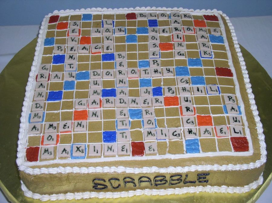 70Th Birthday Scrabble Cake - CakeCentral.com