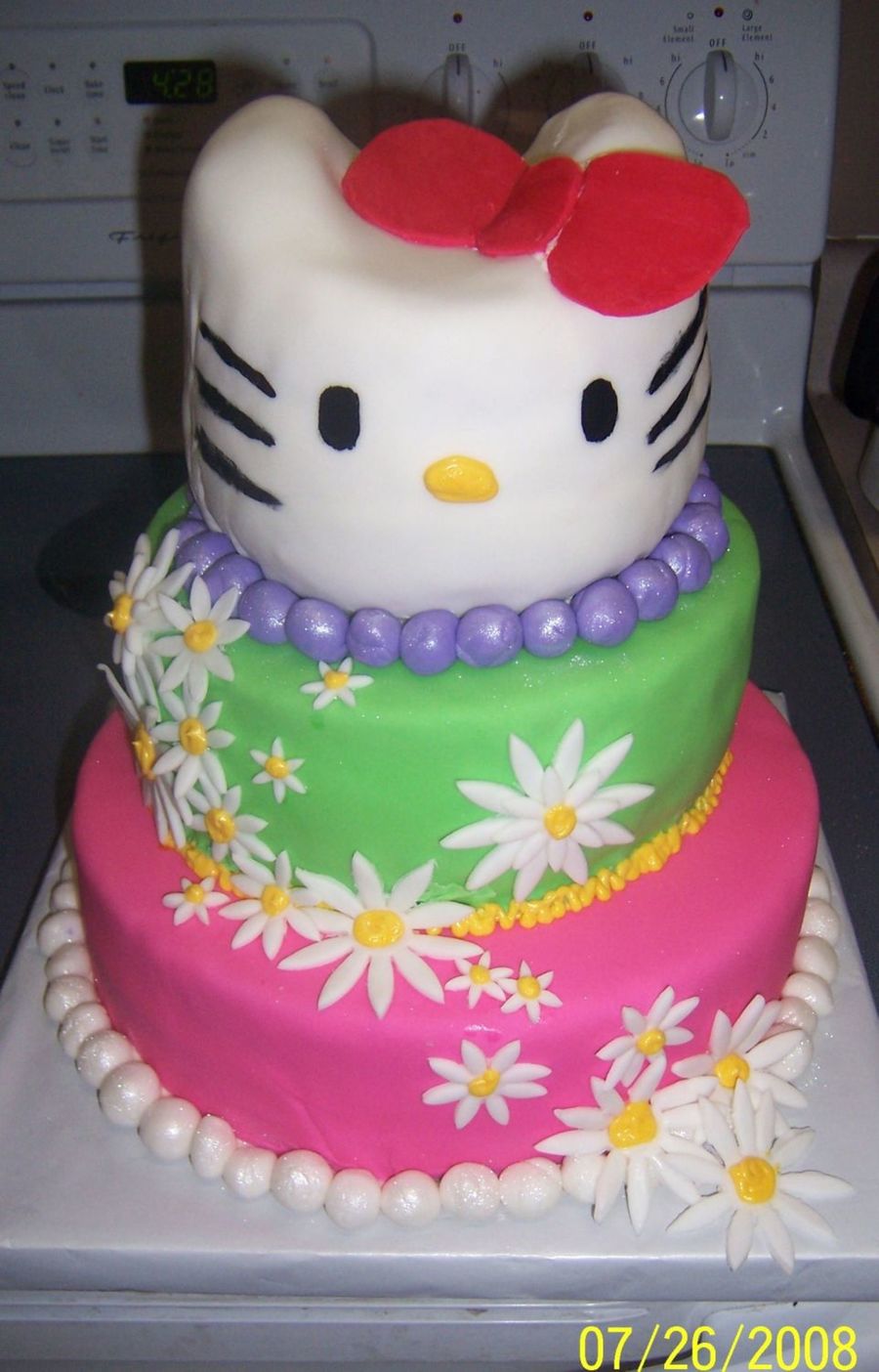 Hello Kitty Tiered Cake - CakeCentral.com