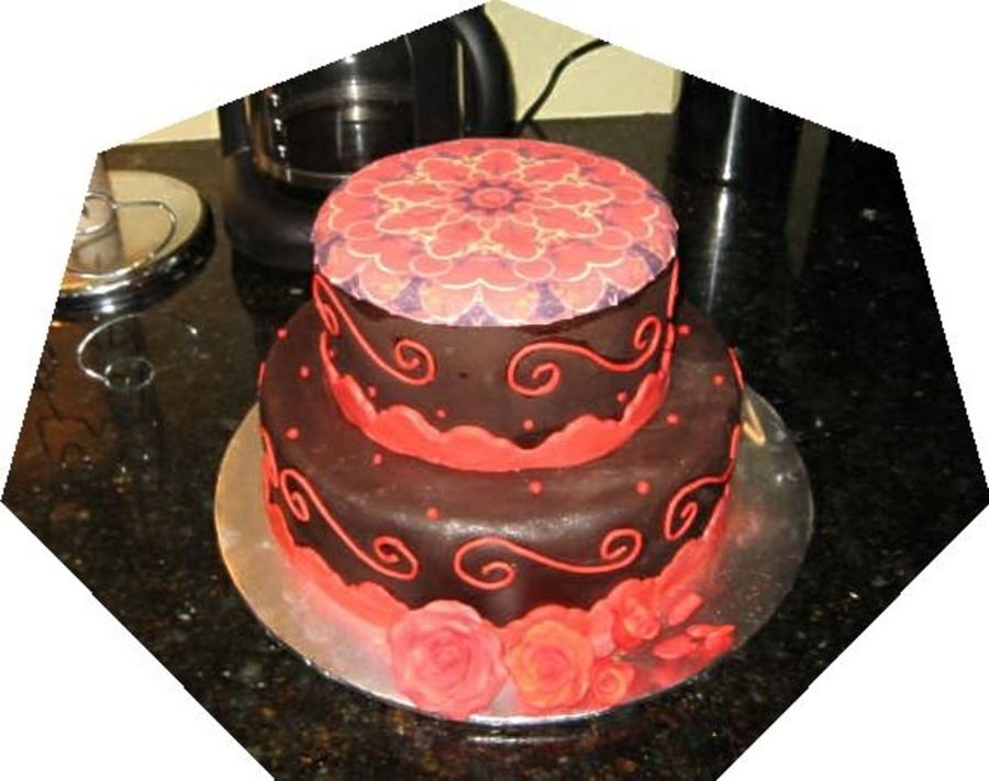 Mandala Wedding Cake - CakeCentral.com