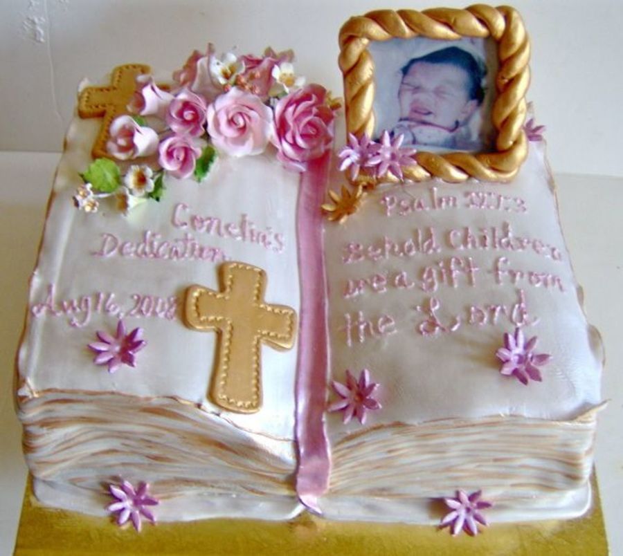 Baby Dedication Cake - CakeCentral.com