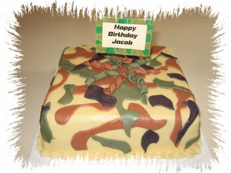 Camoflage Square - CakeCentral.com