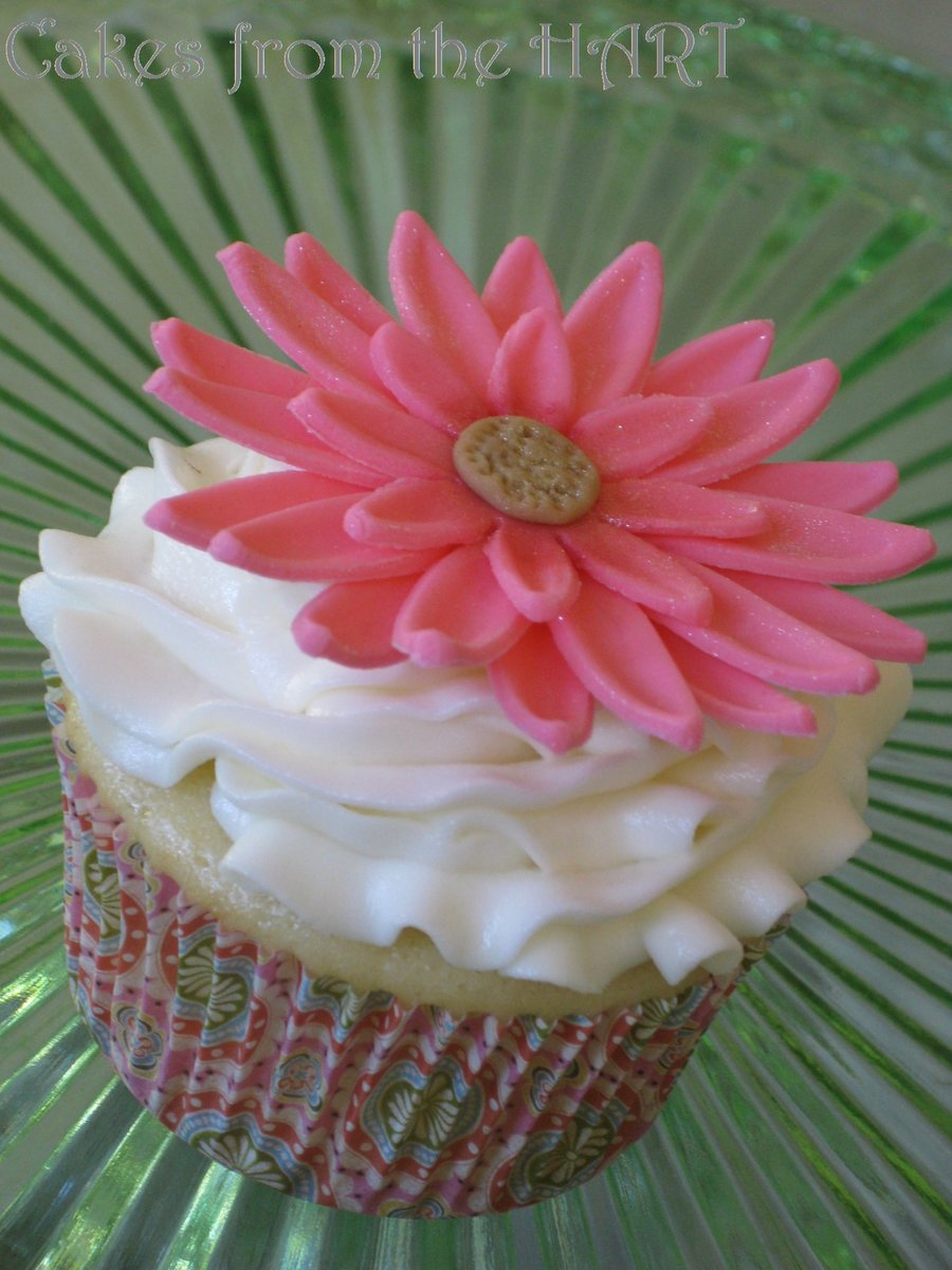 Gerbera Daisy Cupcake - CakeCentral.com