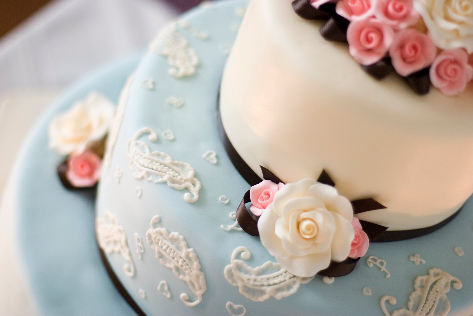 Cornflower Blue Wedding - CakeCentral.com