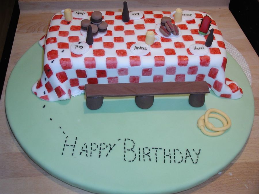 Multi-Person Picnic Birthday Cake - CakeCentral.com
