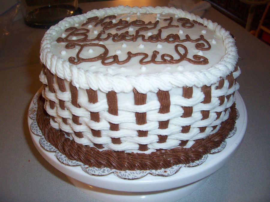 Basket Weave For A Boy - CakeCentral.com
