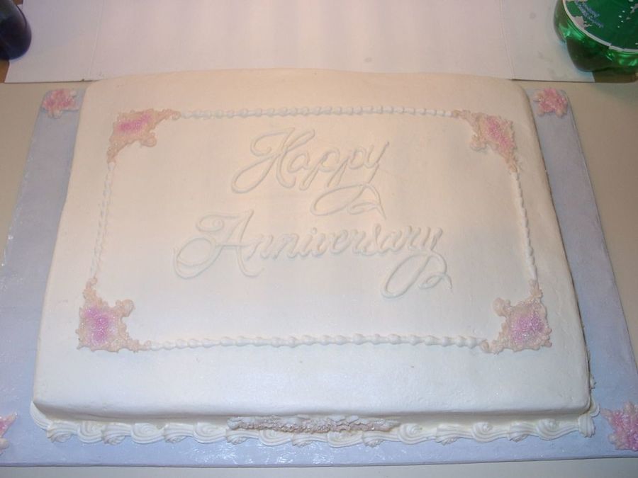 Simple-Elegant Anniversary Cake - CakeCentral.com