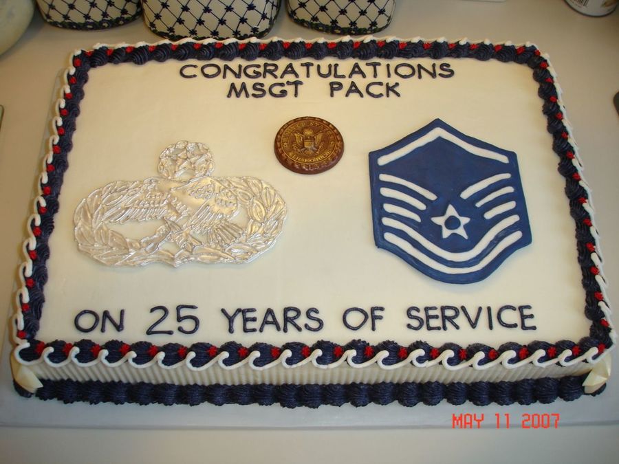 Air Force Retirement Cake - CakeCentral.com