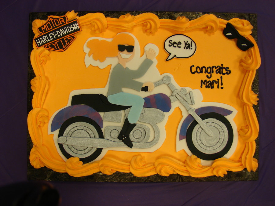 Riding Off To Retirement - CakeCentral.com