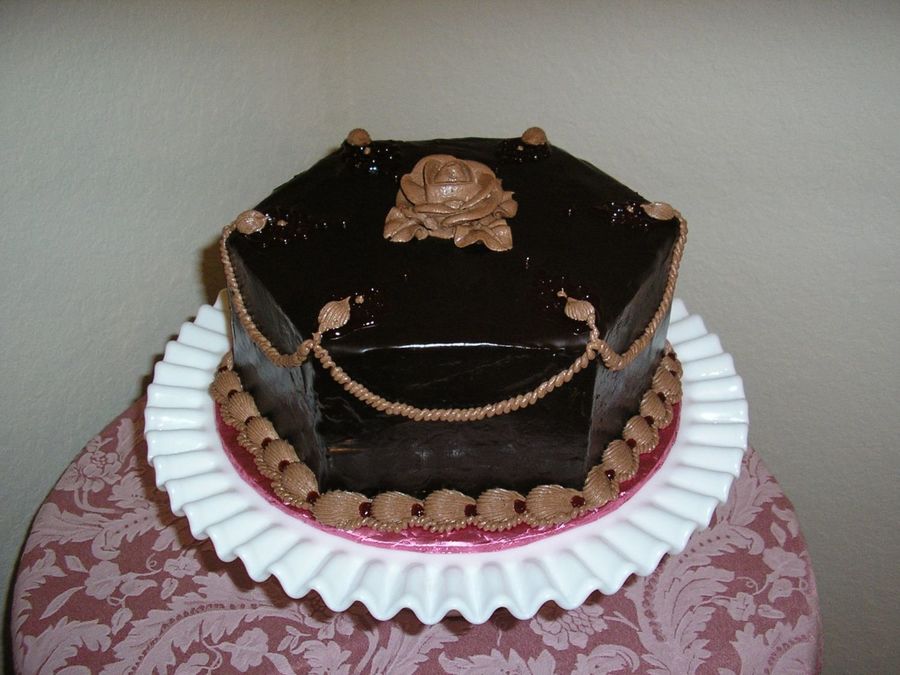 Ganache Hexagon - CakeCentral.com