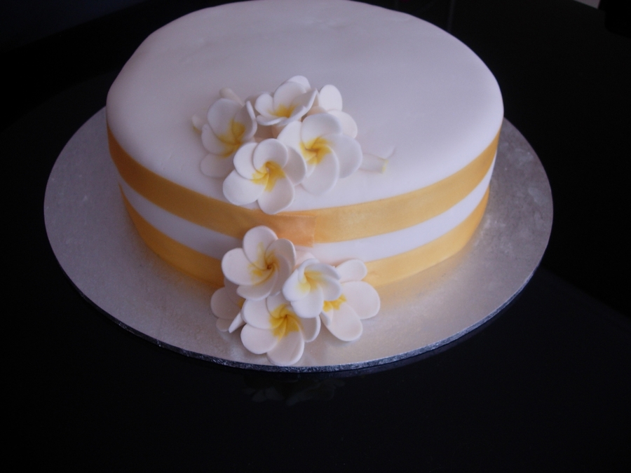 Frangipani Birthday Cake - CakeCentral.com