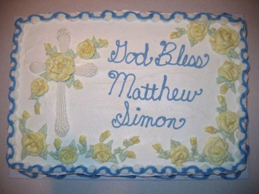 Elongated Shell Cross Cake - CakeCentral.com