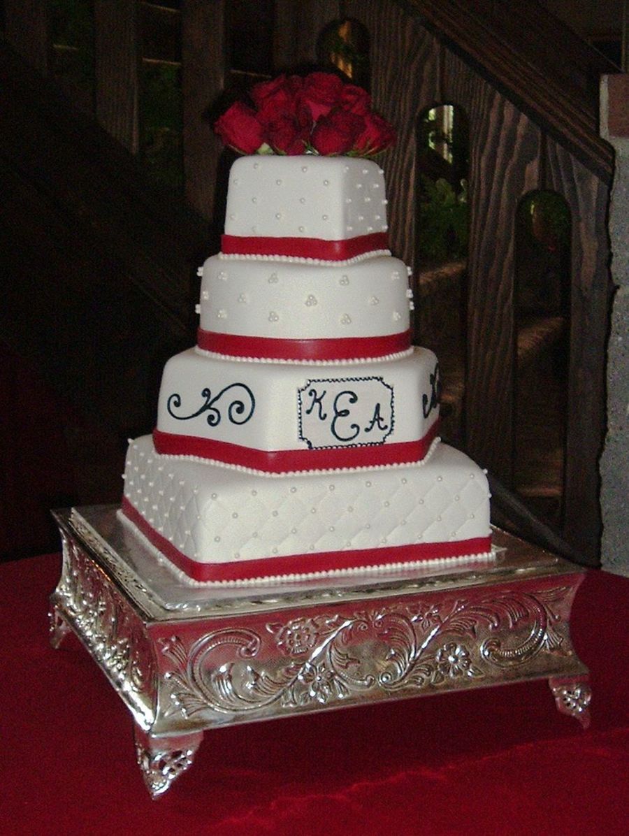 Multi-Shaped Tier Stacked Cake (Krystle's Cake) - CakeCentral.com