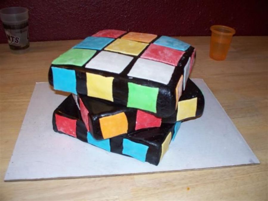 Rubics Cube Cake - CakeCentral.com