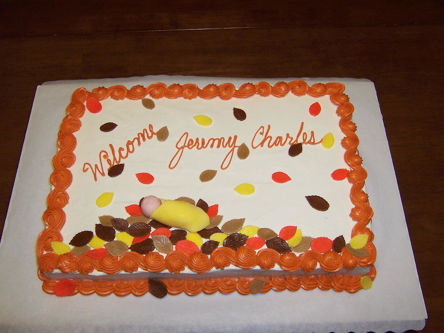 Fall Baby Shower Cake - CakeCentral.com