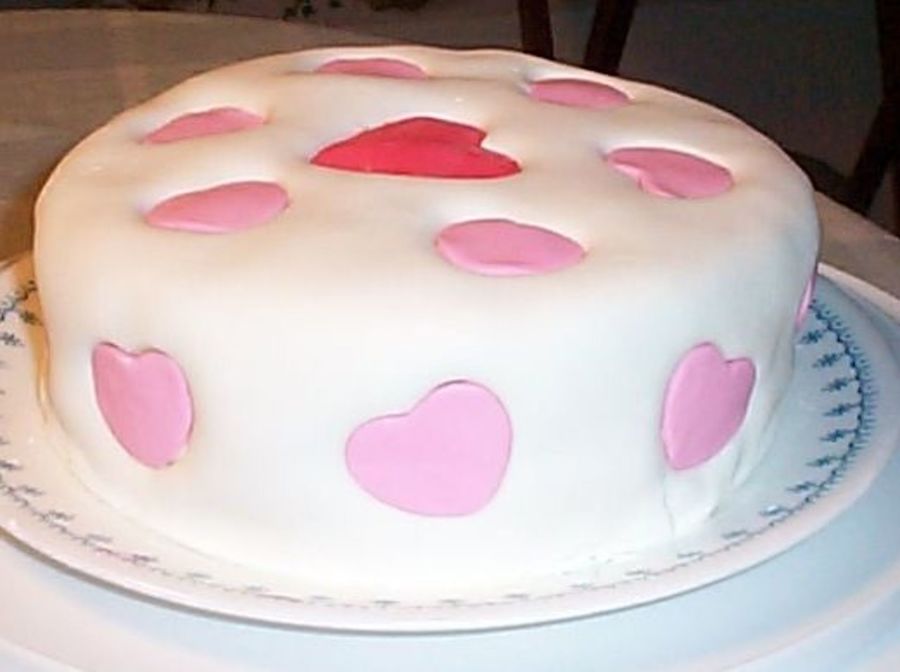 Fondant Heart Cake (Side) - CakeCentral.com