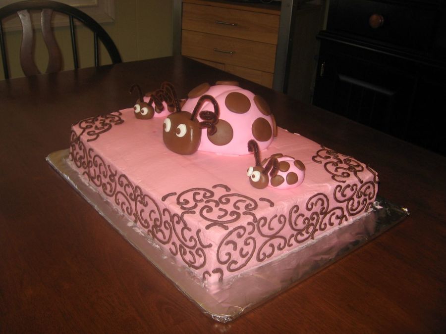 Pink Ladybug - CakeCentral.com