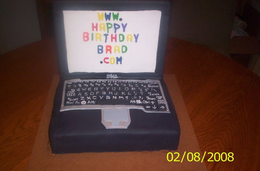 A Laptop Birthday - CakeCentral.com