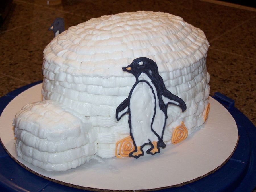 Igloo W/ Penguins - CakeCentral.com