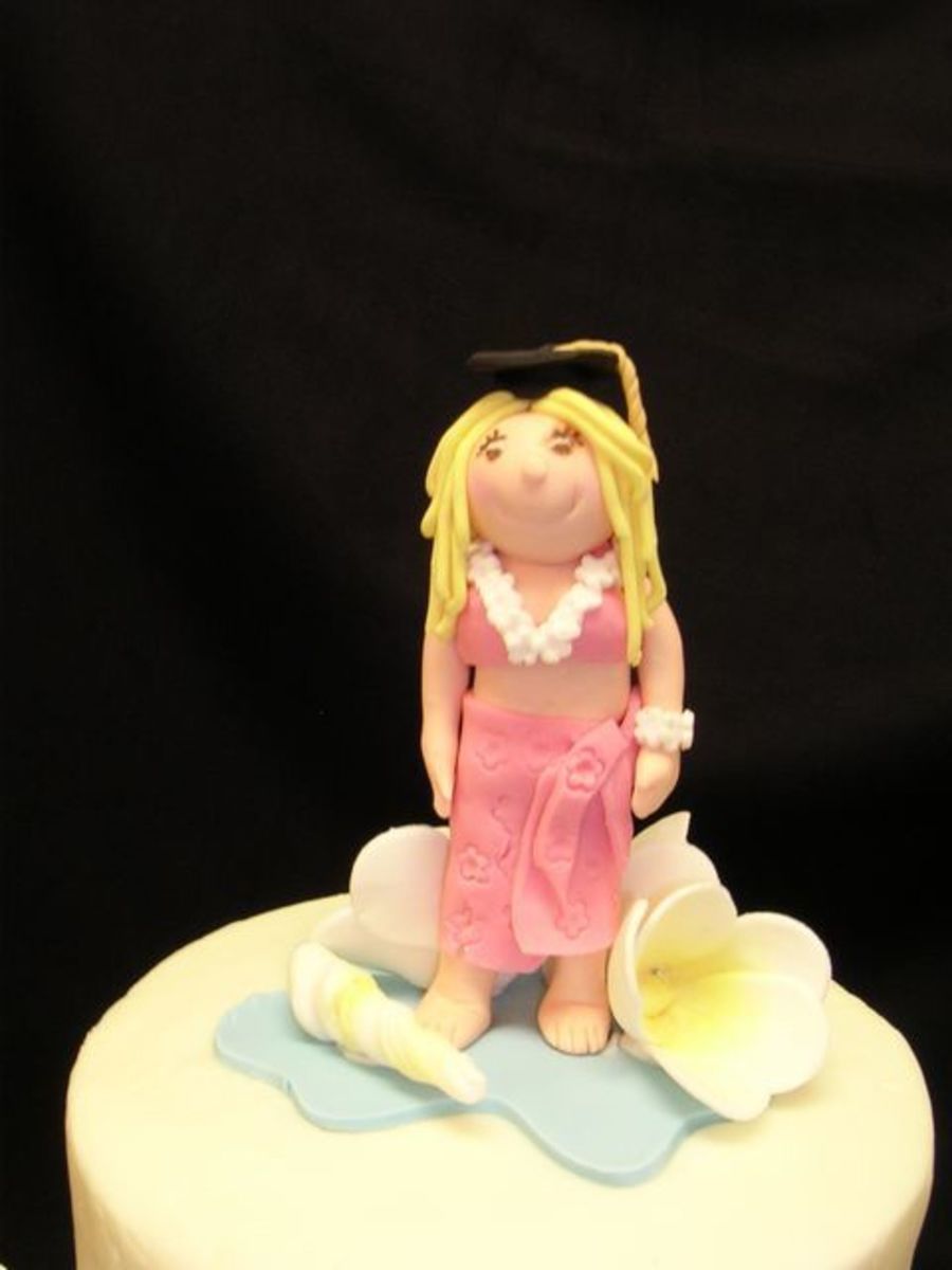 Frangipani Beach Themed Graduation - CakeCentral.com