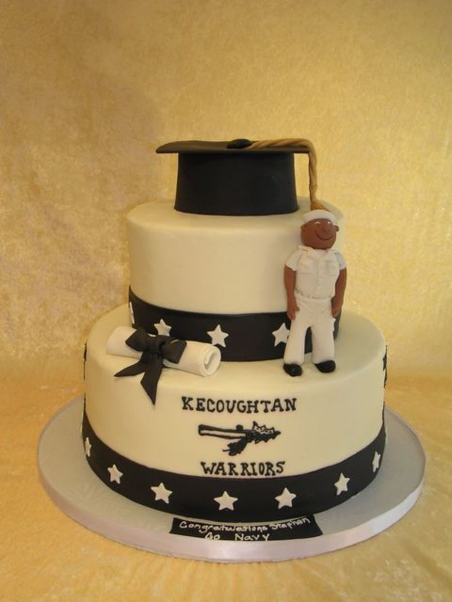 Navy Grad Cake - CakeCentral.com