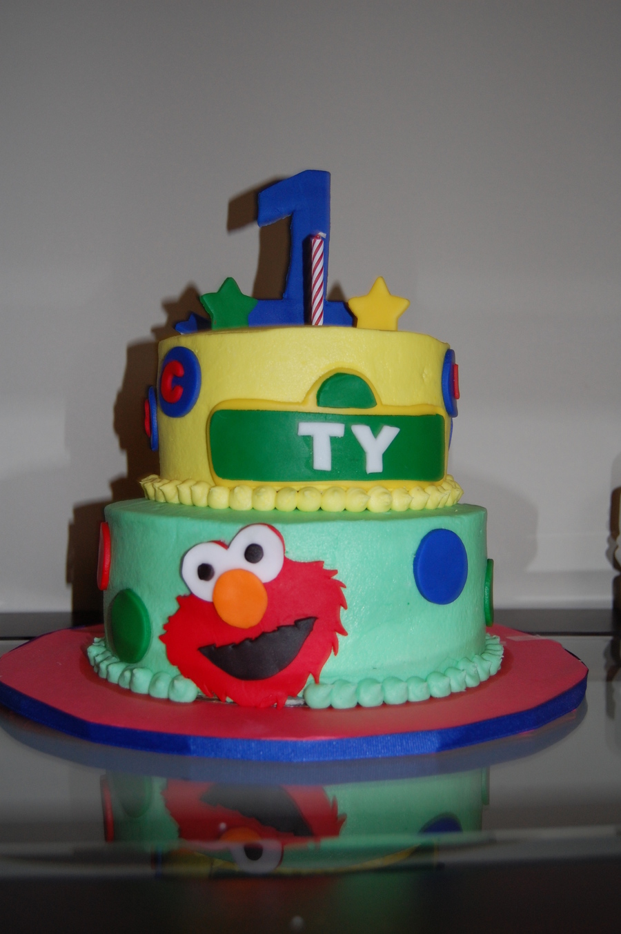 Elmo 1St Birthday Cake - CakeCentral.com