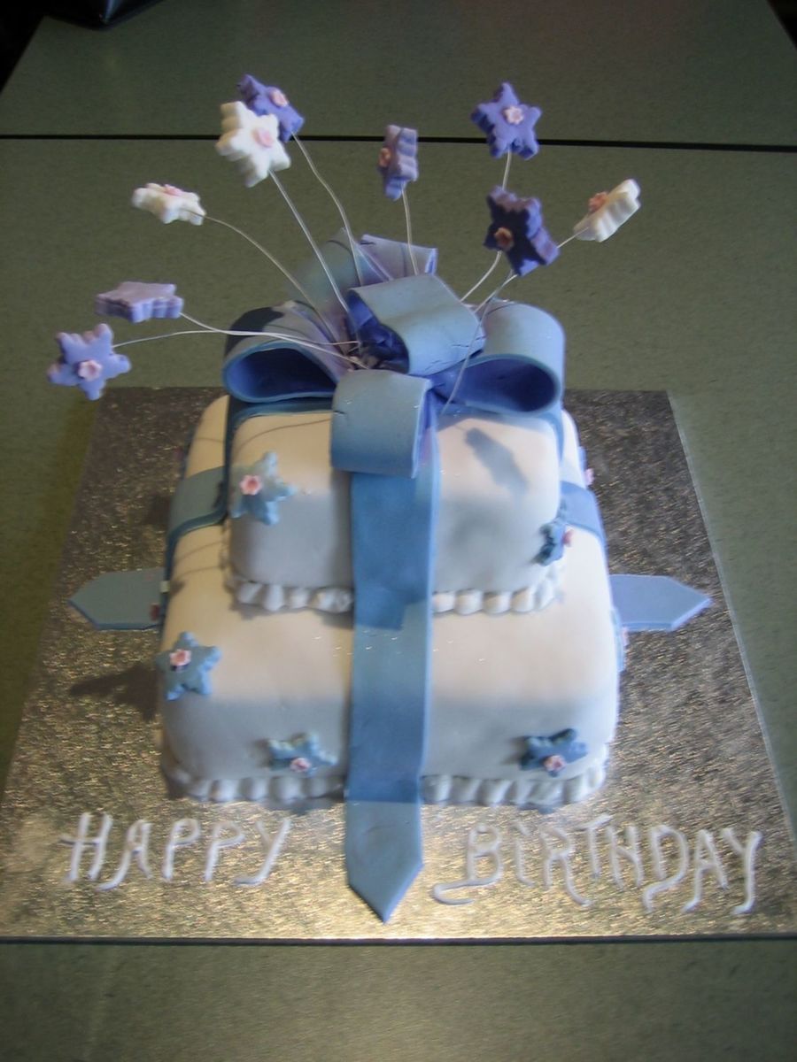 Purple Star Birthday Cake - CakeCentral.com