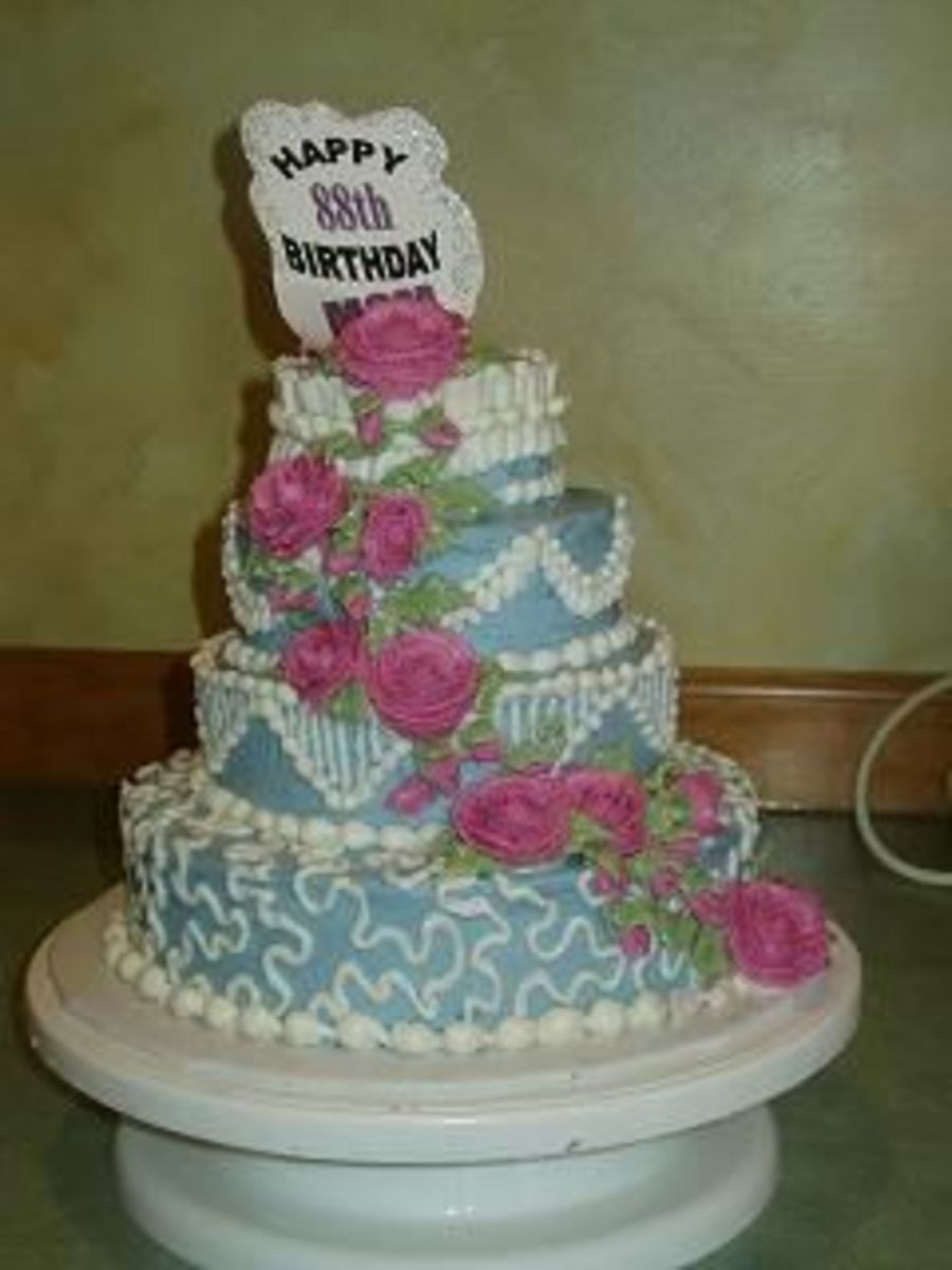 Mini Stacked Birthday Cake. - CakeCentral.com