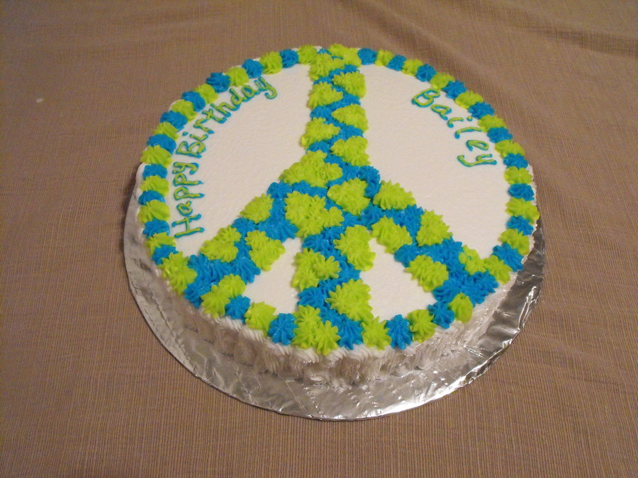 Peace Sign Cake - CakeCentral.com