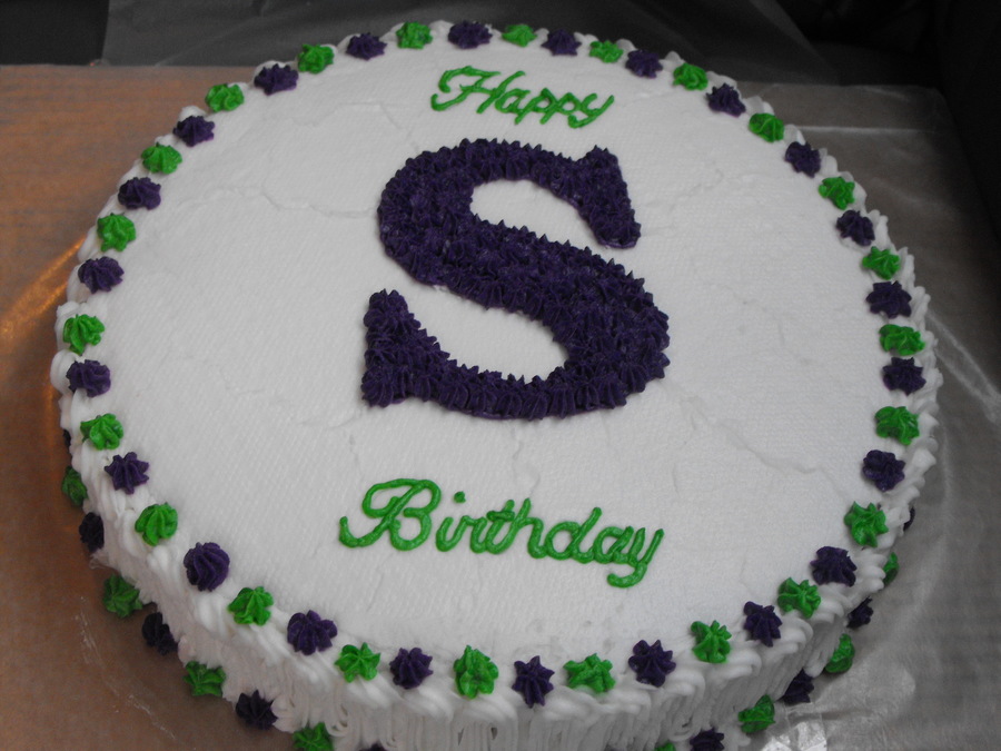 Initial Birthday Cake - CakeCentral.com