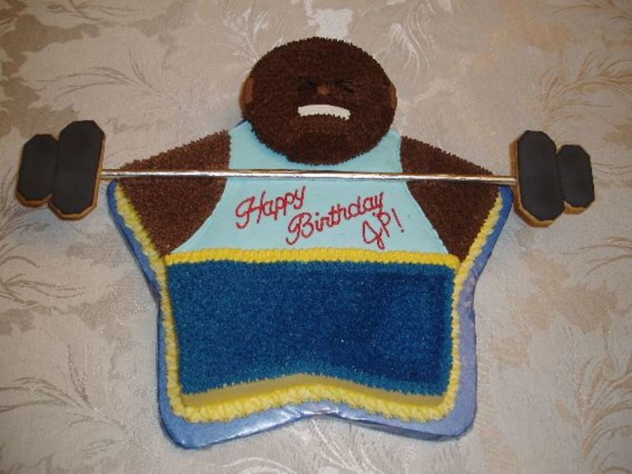 Weightlifter Birthday Cake - CakeCentral.com