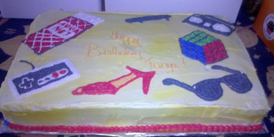 80's Theme Cake - CakeCentral.com