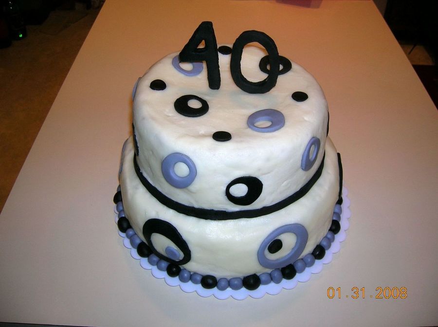 Tiered 40Th Birthday Cake - CakeCentral.com