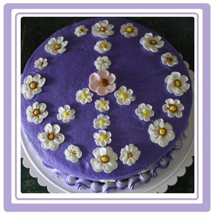 Peace Sign Birthday Cake - CakeCentral.com