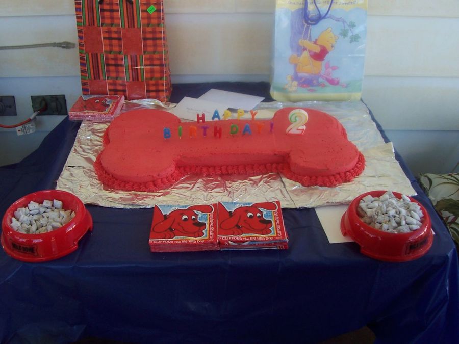 Clifford "bone" Cake - CakeCentral.com