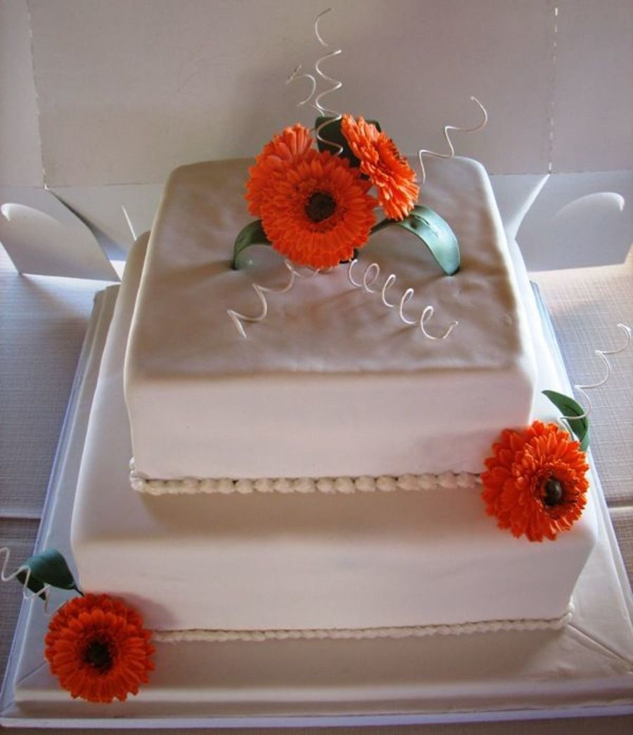 Gerbera Wedding Cake - CakeCentral.com