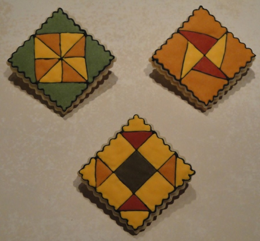 Fall Quilt Cookies 2 - CakeCentral.com