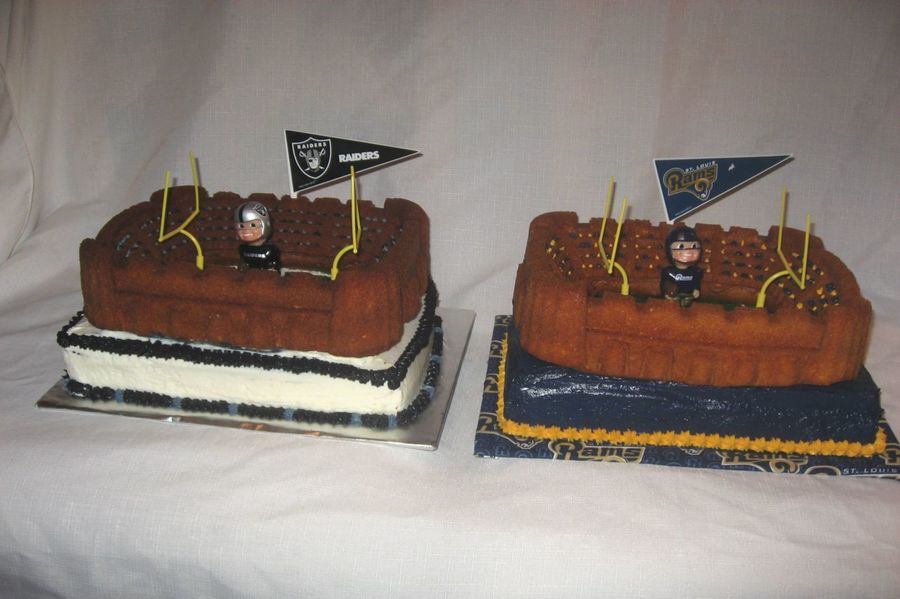 Raiders And Rams Cake - CakeCentral.com