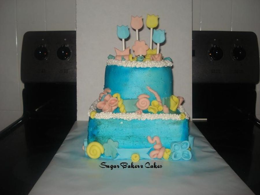 Bloomin Blues - CakeCentral.com