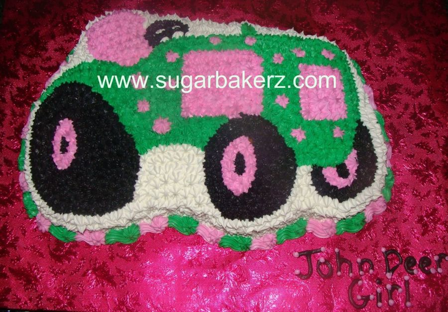 Girls John Deere Tractor - CakeCentral.com