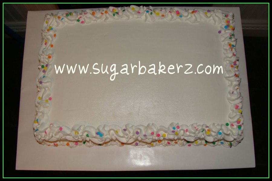 Simple Sheet Cake - CakeCentral.com