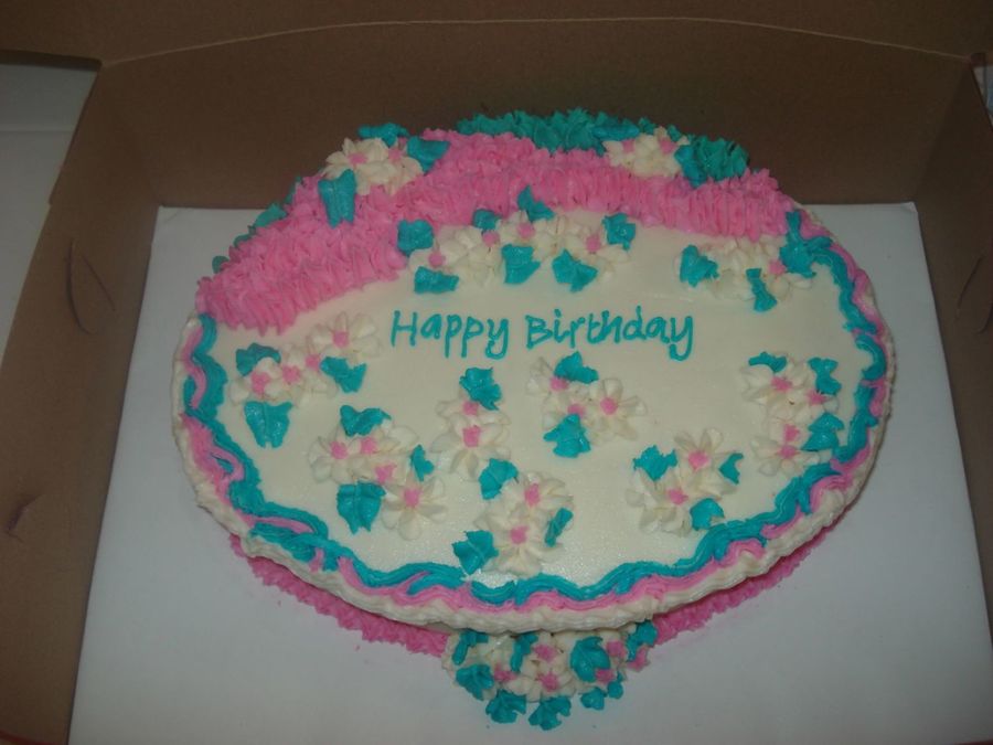 Oval Happy Birthday - CakeCentral.com