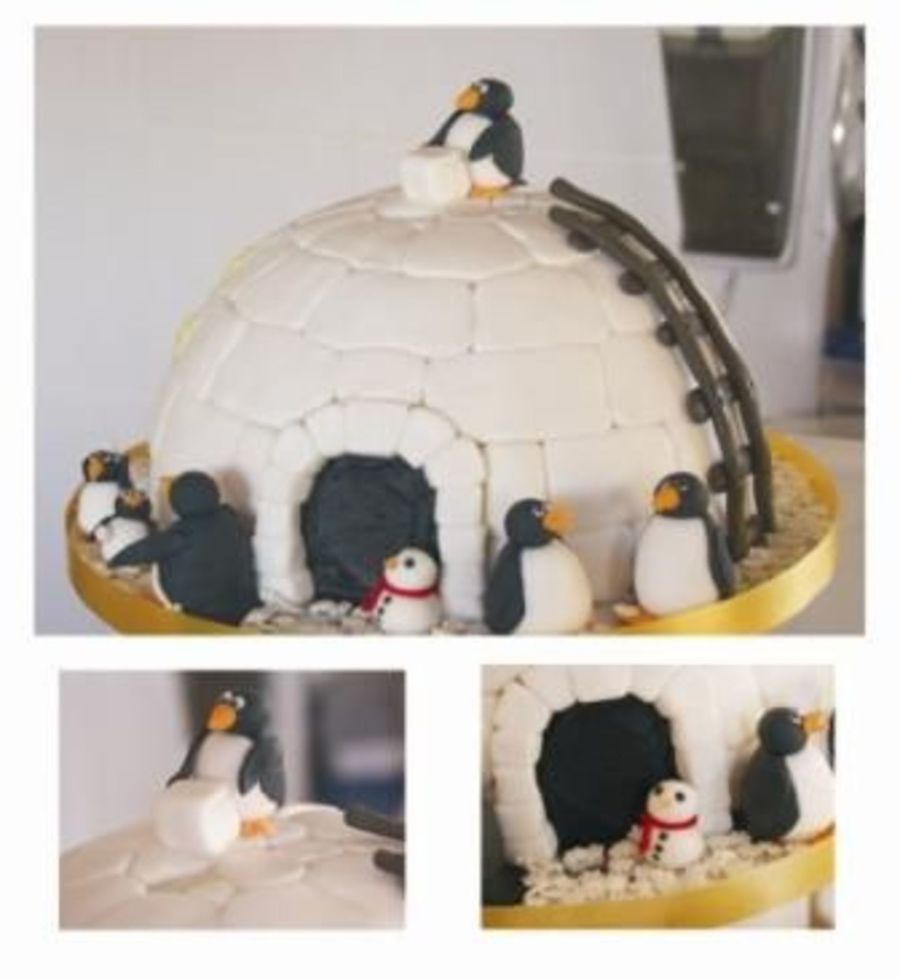 Penguins Igloo - CakeCentral.com