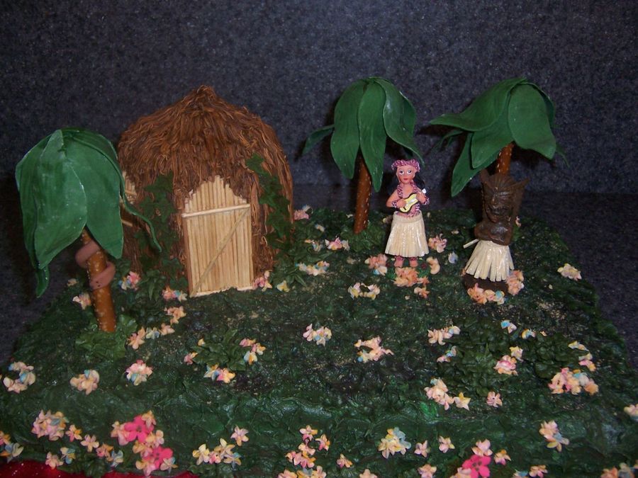 Luau Hula Cake - CakeCentral.com