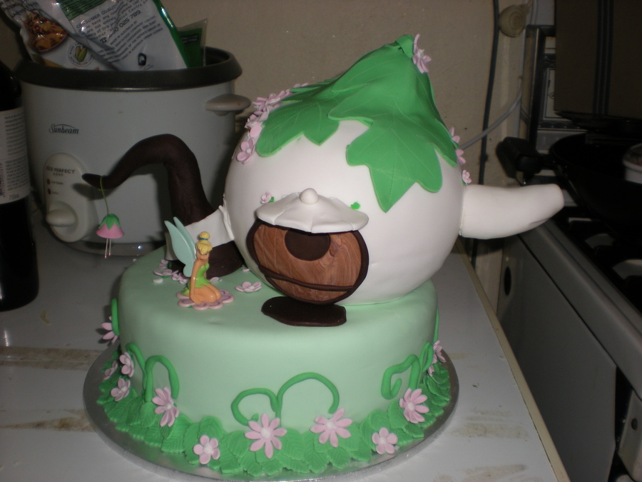Tinkerbell's Teapot House Cake - CakeCentral.com