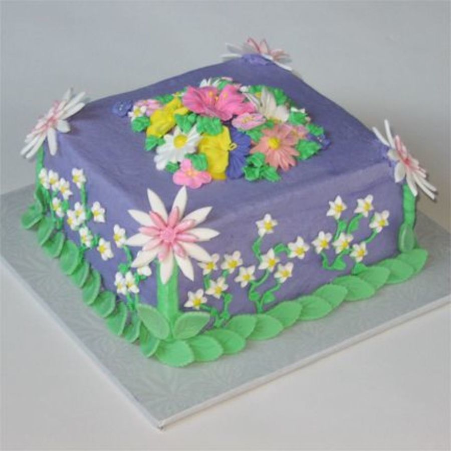 Flower Garden Cake - CakeCentral.com